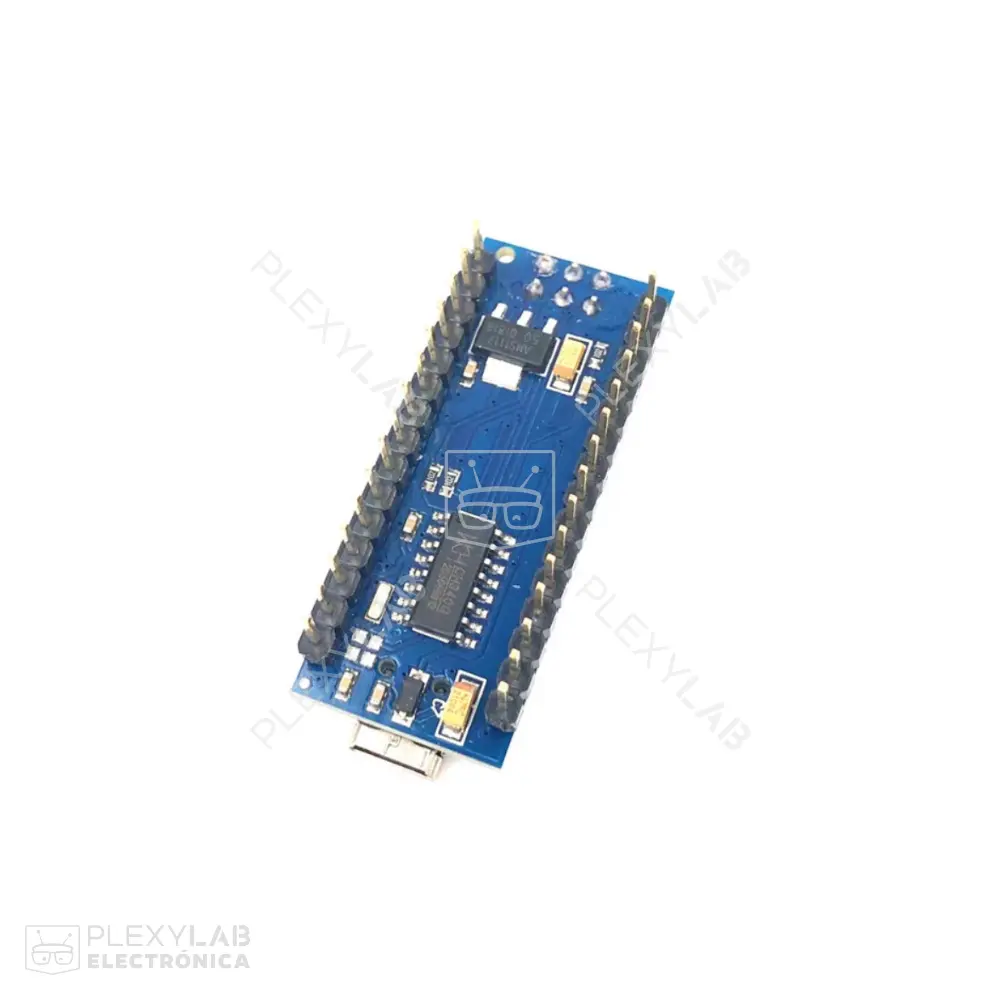 Arduino Nano V3 con chip ATmega328P y CH340 (Incluye cable) | PLEXYLAB