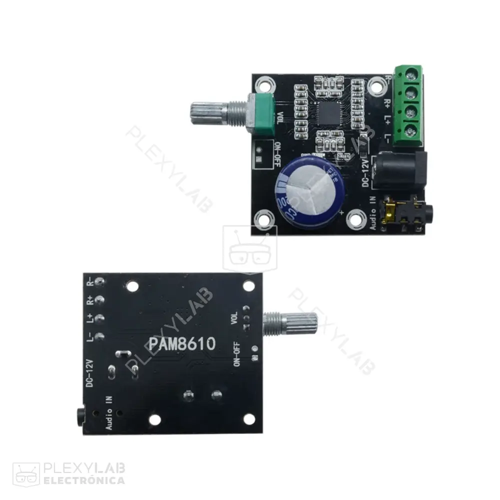 Módulo amplificador de audio estéreo PAM8610 2x15W con conectores para ...